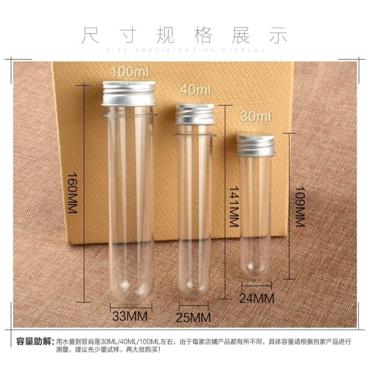Test Tube container Plastic / Small container bottle/ sampla bottle ...