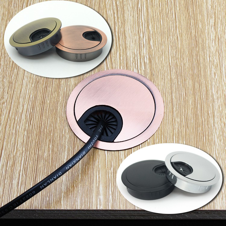 1PC Zinc Alloy Desk Wire Hole Cover Base 50-80MM Computer Desk Table ...