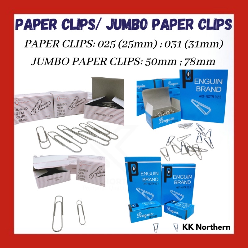 Penguin Round Triangle Paper Clip 031 Jumbo Paper Clip 78MM 50MM Klip ...