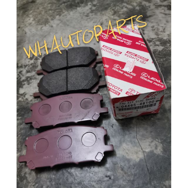 TOYOTA HARRIER ACU30 03-12Y FRONT DISC BRAKE PAD 100% ORIGINAL 04465 ...