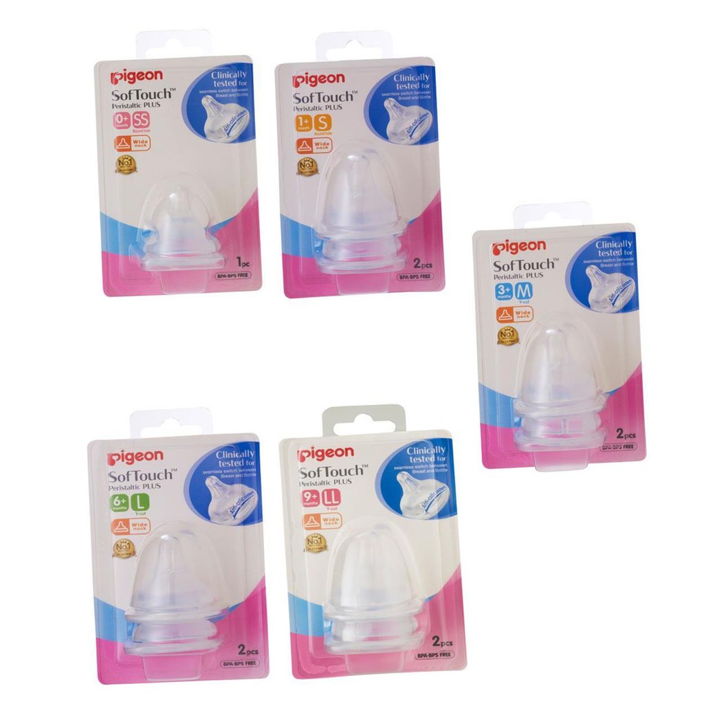 2pcs Pigeon Wide Neck Bottle Teat Pigeon Teat Pigeon Bottle Nipple ...