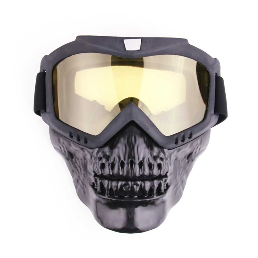 Outdoor Cool Skull Goggles Mask (Yellow) | Shopee Malaysia