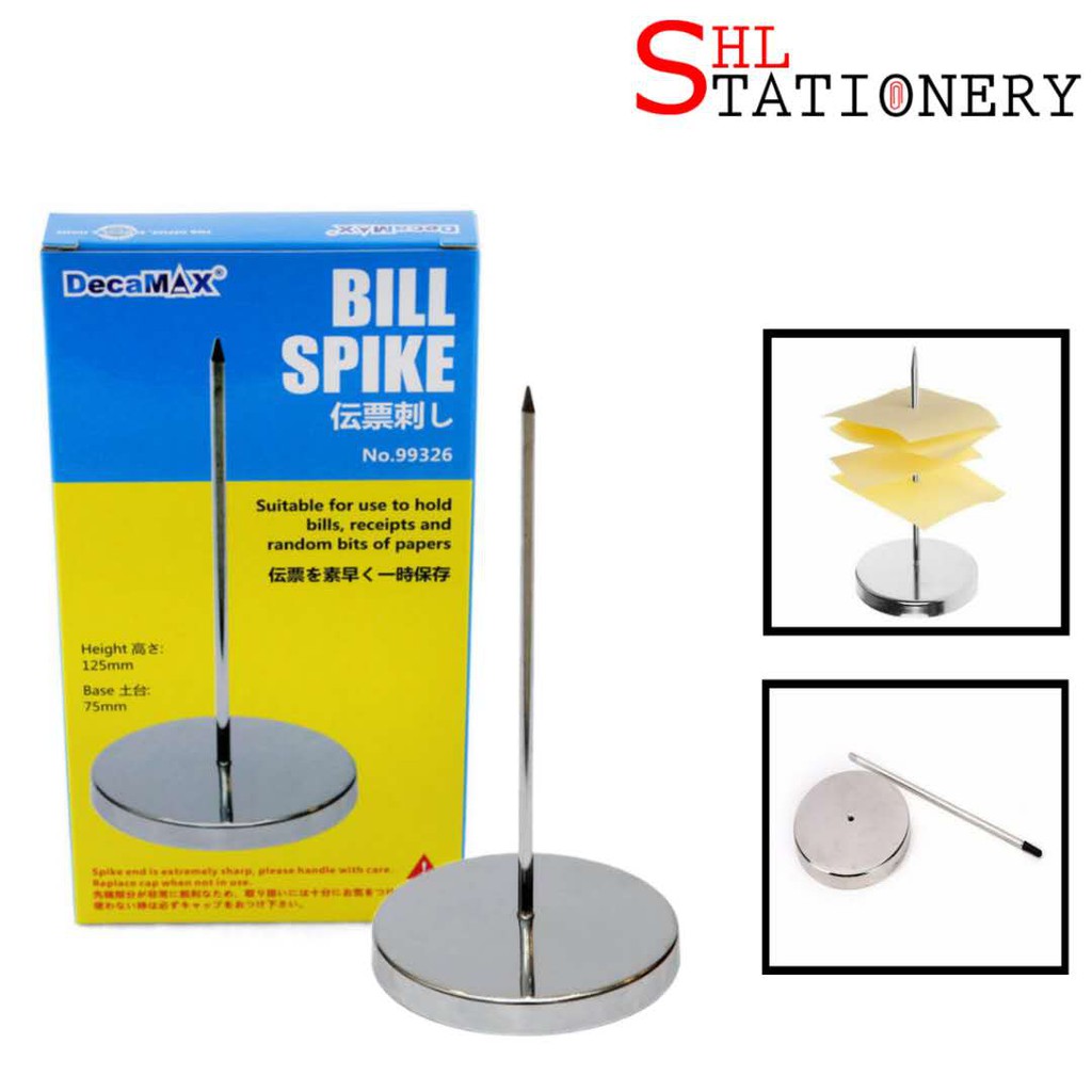 DECAMAX Stainless Steel Bill Holder Spike Stick for Bill Receipt Note ...