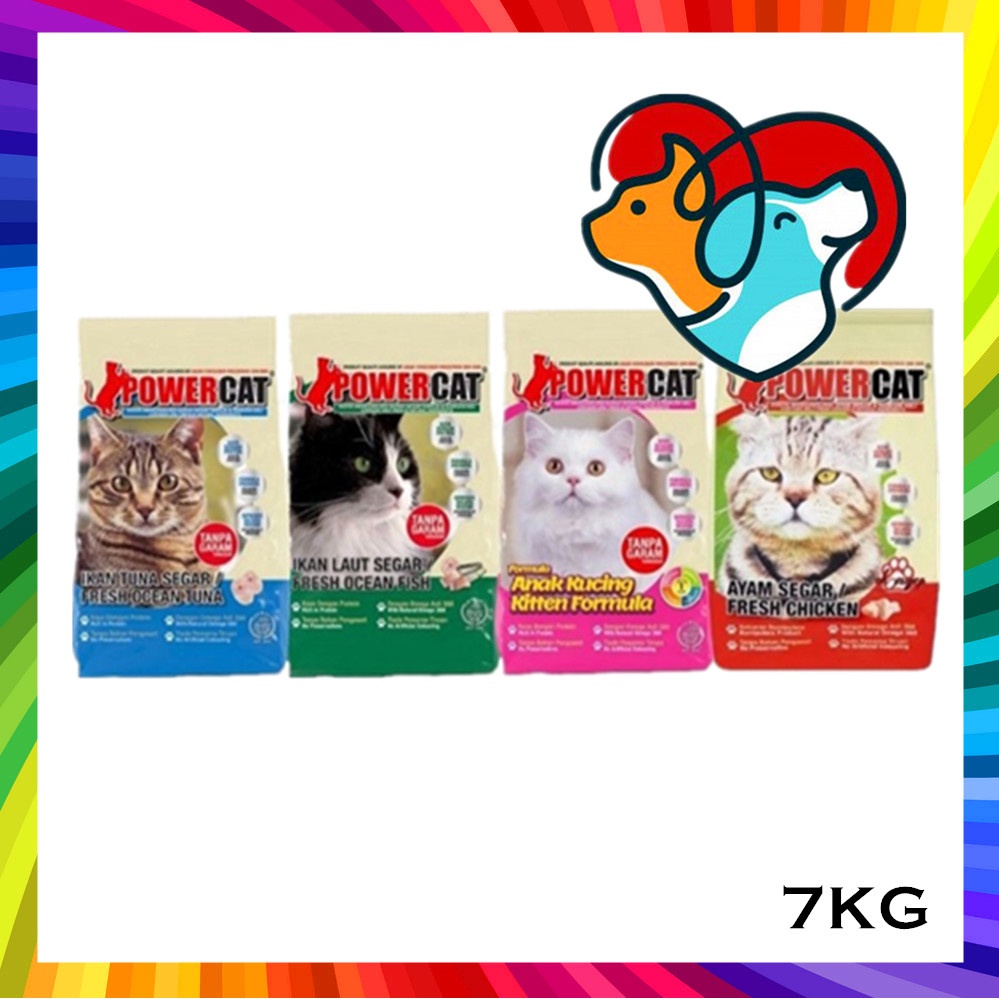 Power Cat Kitten Adult Ocean Fish / Tuna / Chicken Cat Food 6.5KG ...