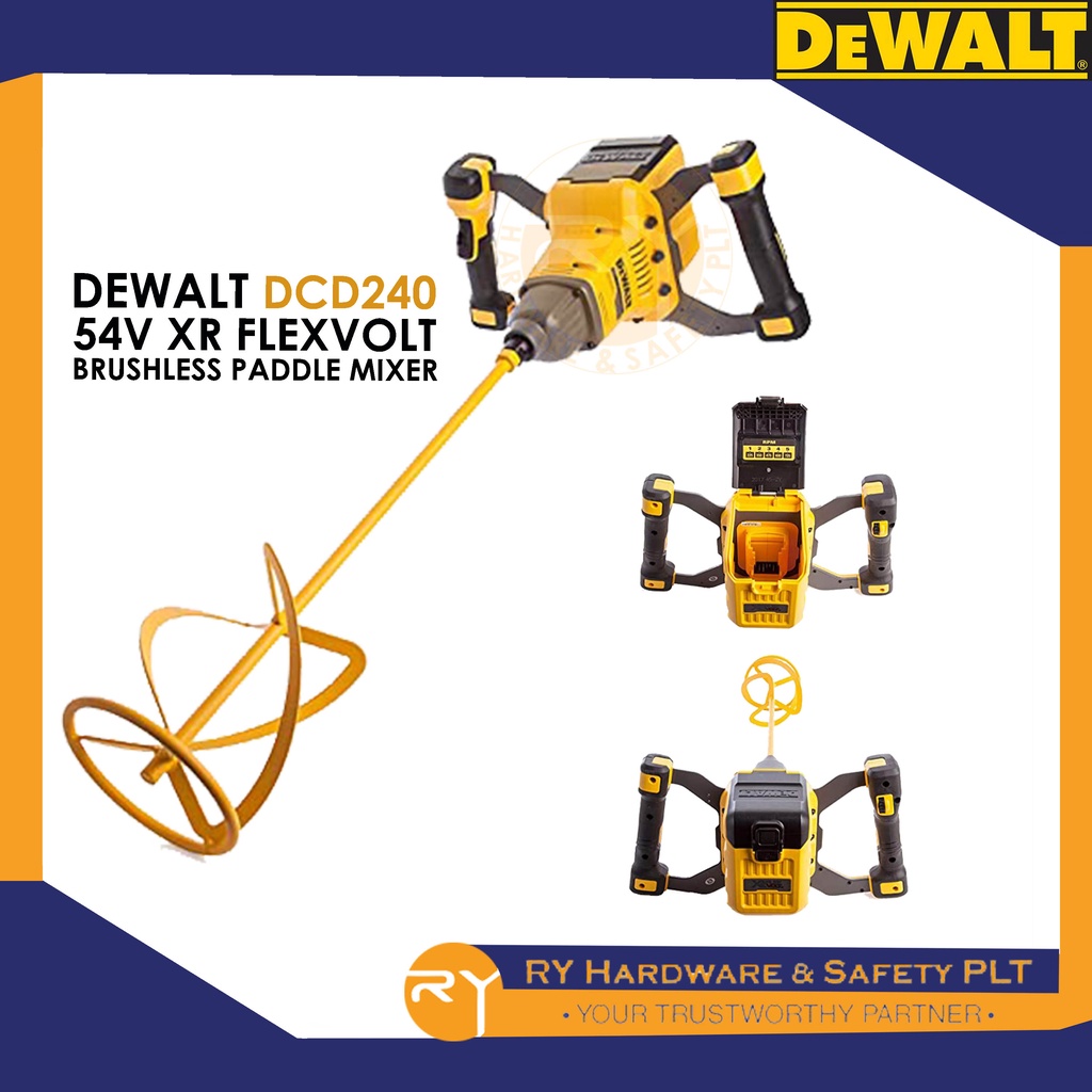 DEWALT DCD240X2-GB 54XR FLEXVOLT BRUSHLESS PADDLE MIXER | MESIN ...