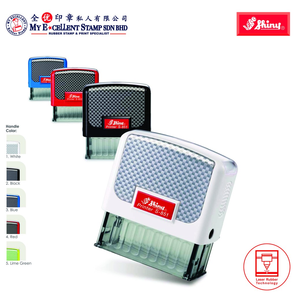 Shiny S851, S852, S853, S854 & S855 Self Inking Stamp | Shopee Malaysia