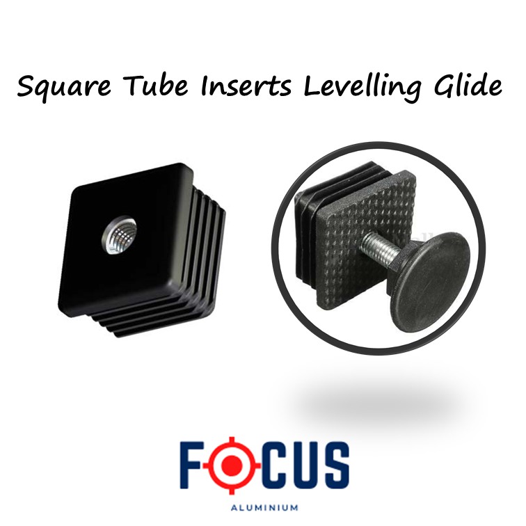 1” 1.25" 1.5" Square Tube Inserts Kit With Thread For Furniture Glide ...