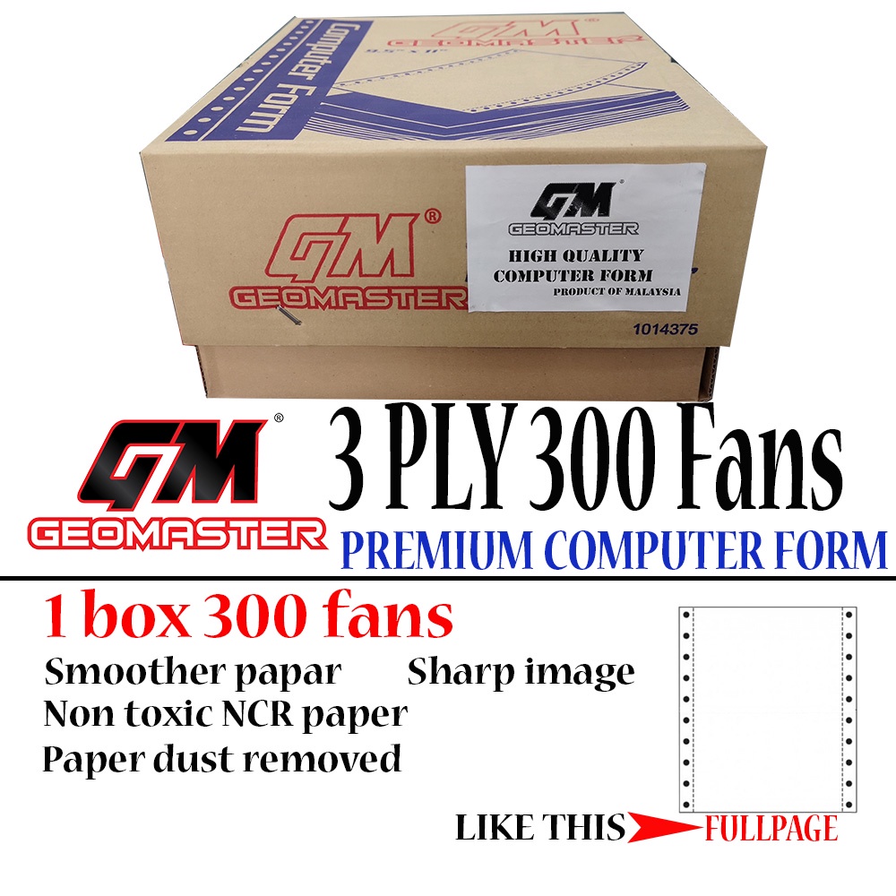 3ply Computer Form ( 300 Fans / Box ) , 3 Ply Computer Paper , Invoice ...