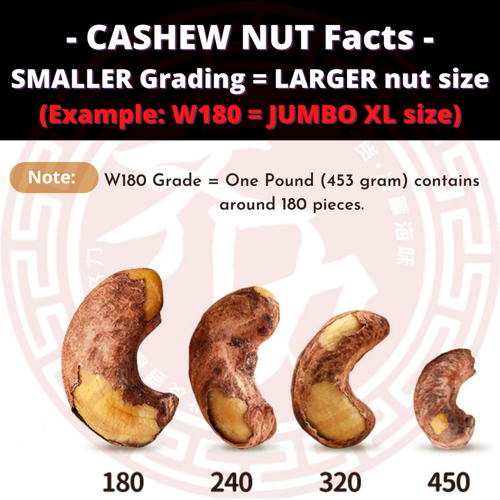 LARGEST!! Vietnam Roasted Cashew Nut with Skin/ Buah Gajus berkulit ...
