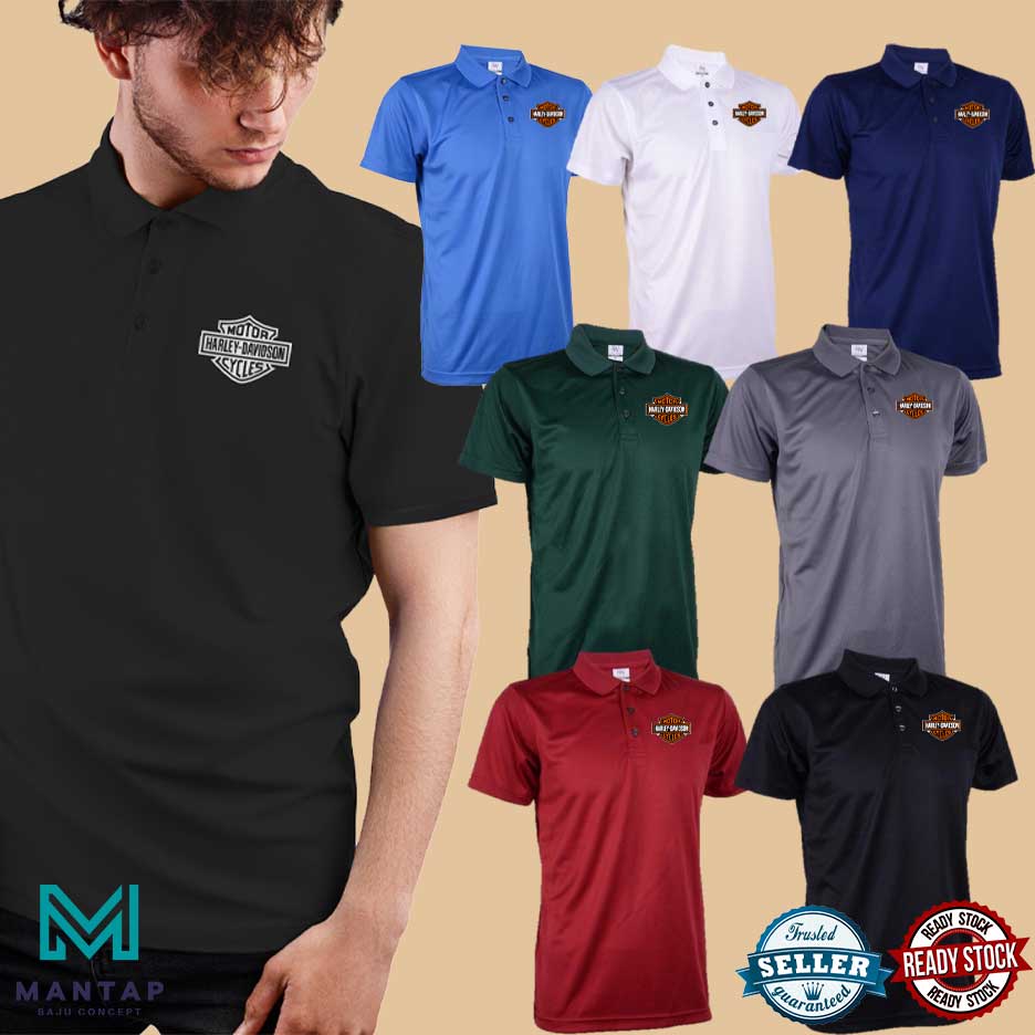 Harley Davidson MOTORCYCLES POLO JERSEY / COMPANY MOTORSPORT QUICK DRY ...