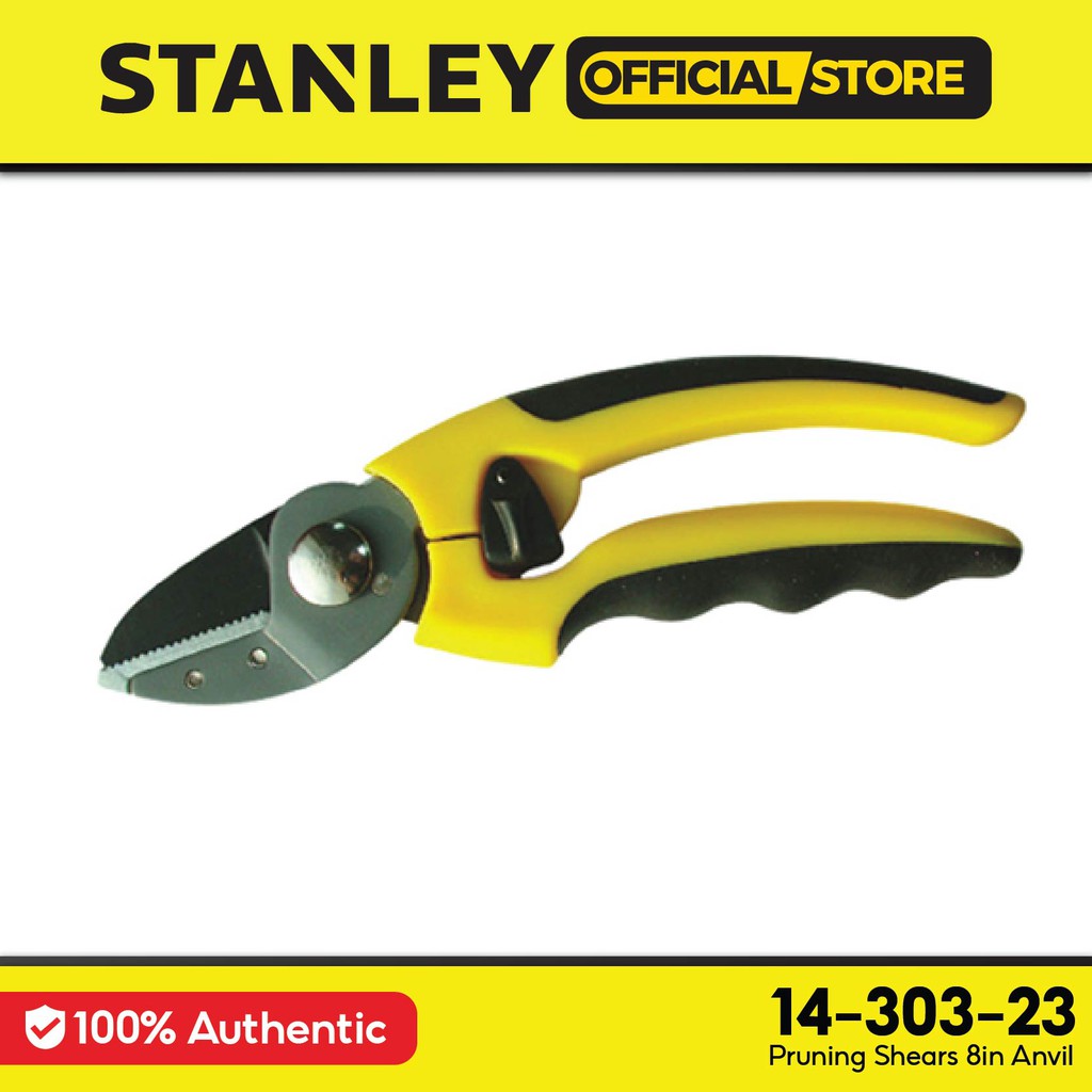 Stanley 14303 PRUNING SHEARS 200MM 8" ( ANVIL ) TREE TRUNK CUTTER [ 14 ...