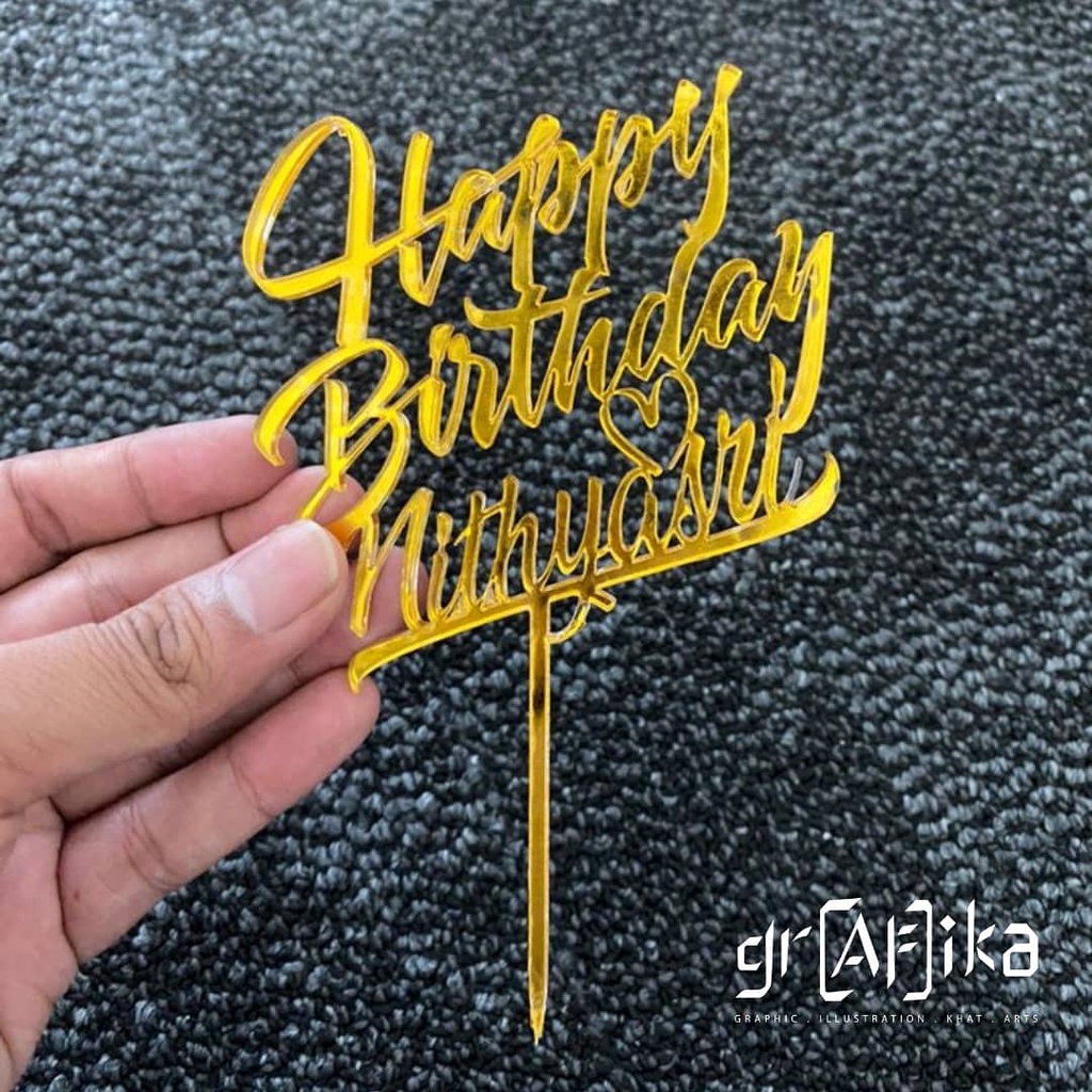 Cake Topper Custom Design | Shopee Malaysia