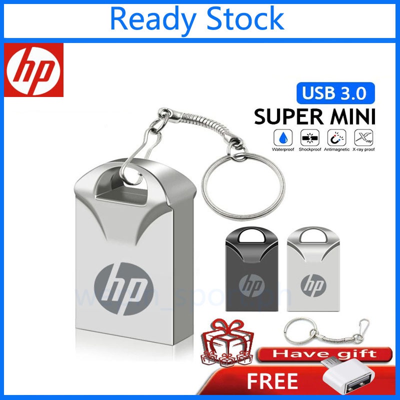 HP USB3.0 mini pen drive 128GB 512GB 1TB 2T flash drive usb de metal ...