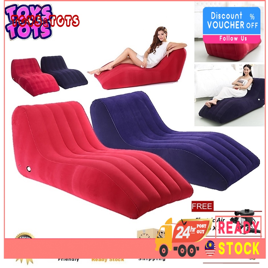Bedroom Living Room Flocked Lounge Inflatable Air S-Type Lazy Relax ...