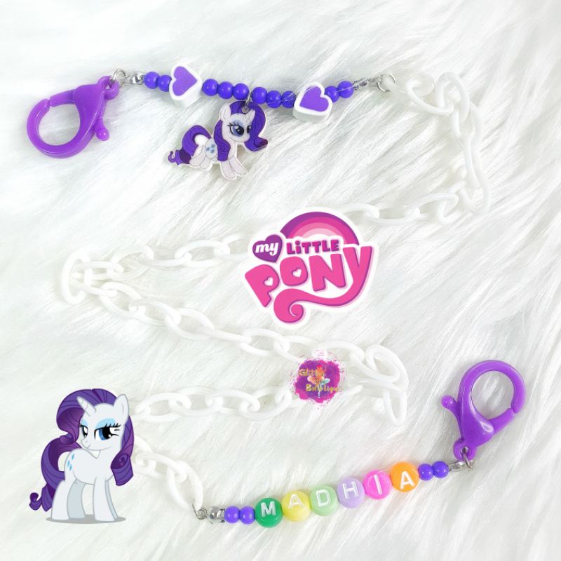 Face Mask Chain For Kids My Little Pony Face Mask Necklace Rarity Face ...