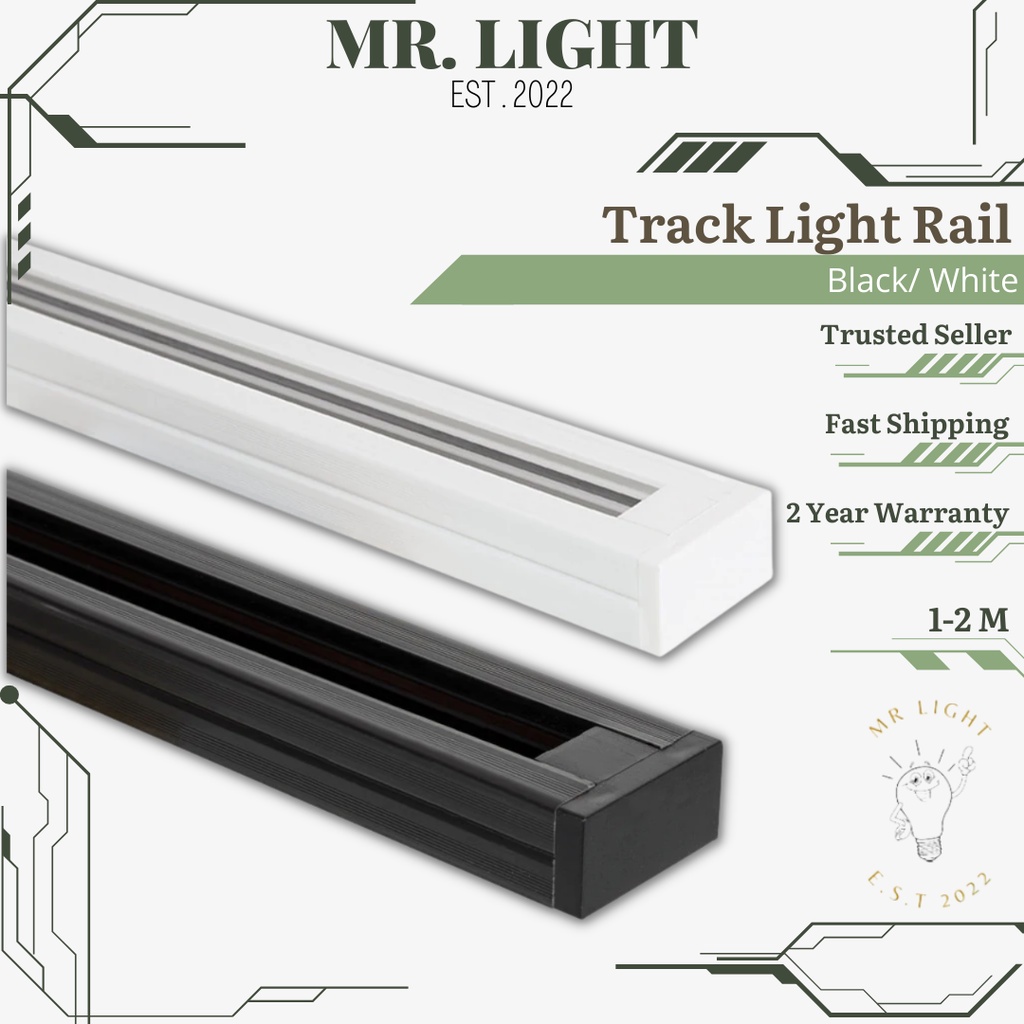 Lighting Track, LED Track Light Rail System, 1M/2M | Shopee Malaysia