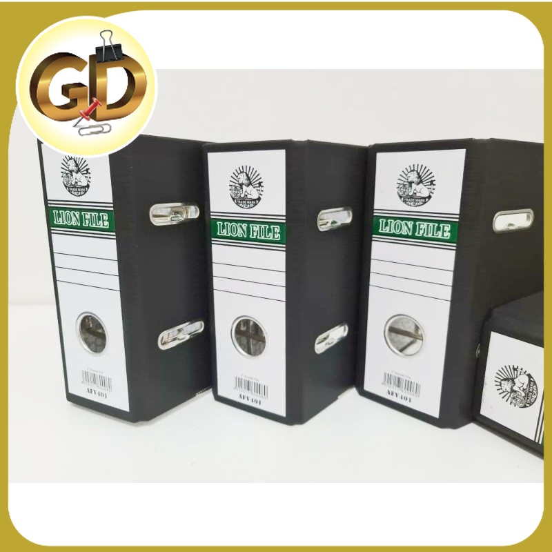 LION FILE LEVER ARCH VOUCHER FILE/Fail Kulit Keras Hitam 3 Inci 3 ...