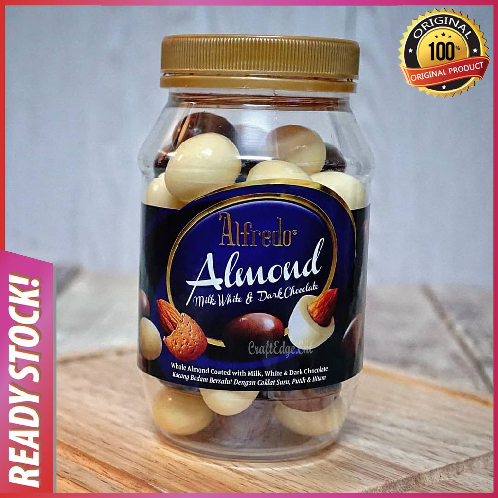 COKLAT ALFREDO CHOCOLATE JAR ALMOND DARK ALMOND MILK CHOCOLATE GREEN ...