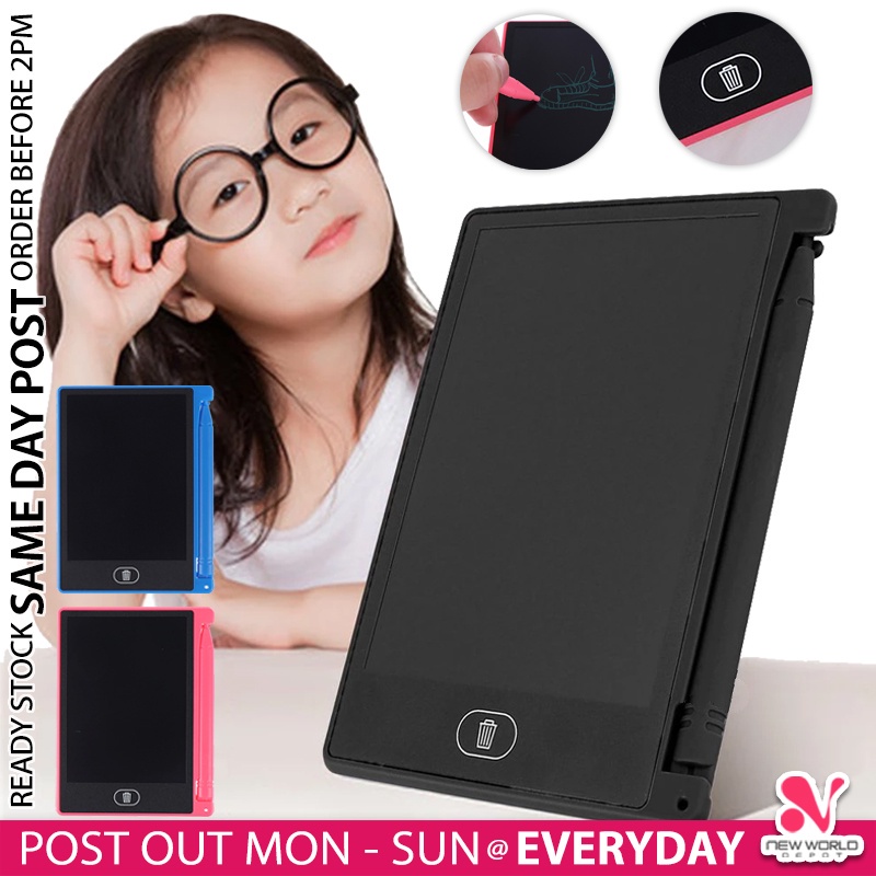 𝗙𝗥𝗘𝗘 𝗦𝗧𝗬𝗟𝗨𝗦 𝗣𝗘𝗡 》4.4 Inch Mini Convenient LCD Erasable Writing Tablet ...