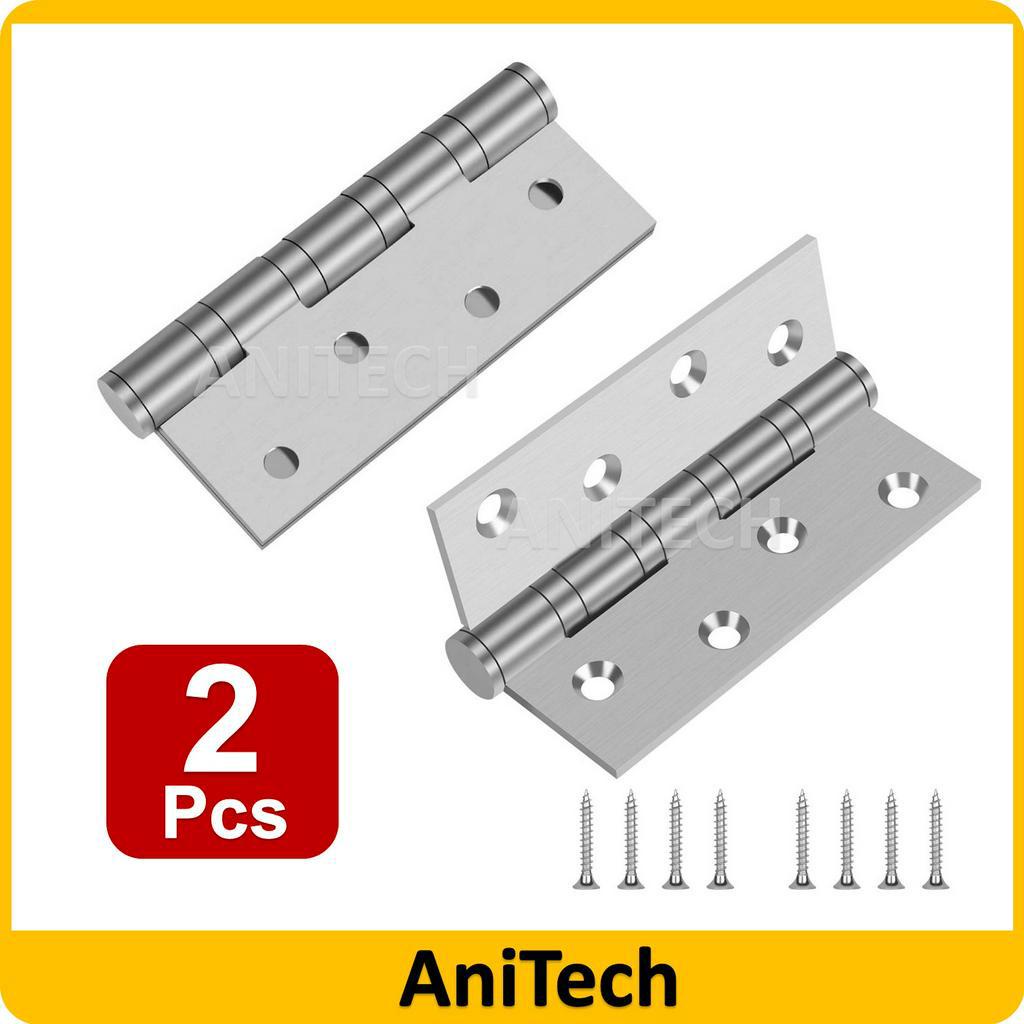 2PCS STAINLESS STEEL BEARING HINGES 4" DOOR HINGE Fitting with Ball ...