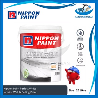 💥 15L Nippon Perfect White Cat Siling Rumah Putih Nippon Ceiling Paint ...