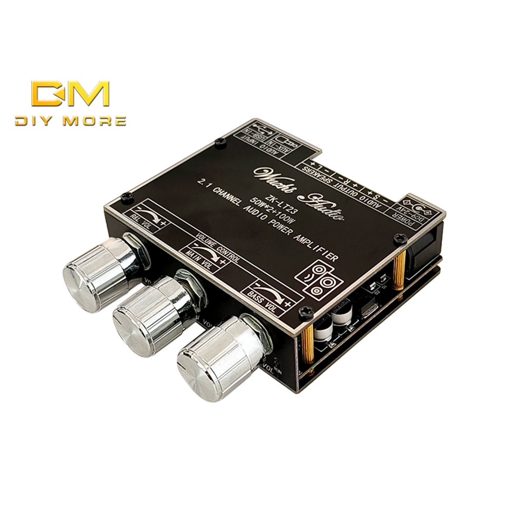 DIYMORE 2.1 channel bluetooth audio power amplifier board module 50W ...