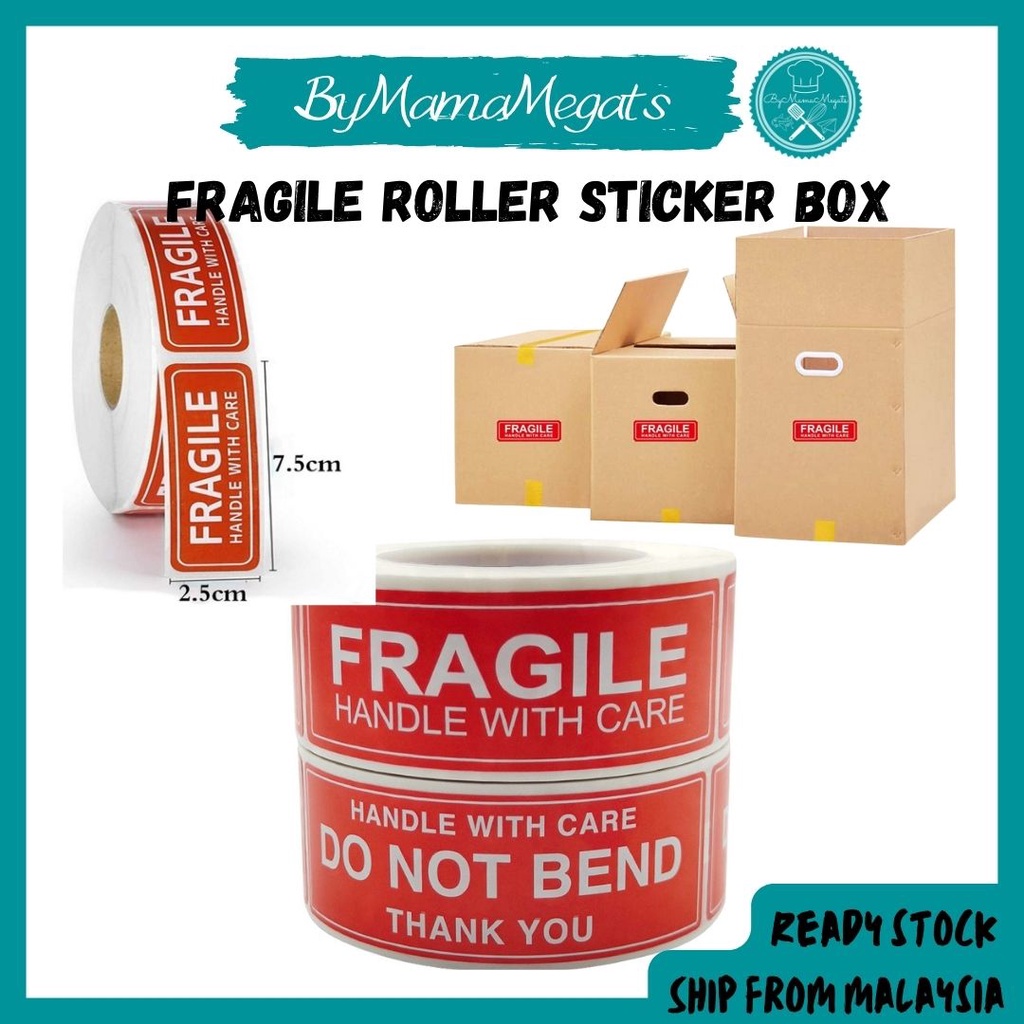ByMamaMegats High Quality Coated Fragile Sticker / Do Not Bend Sticker ...