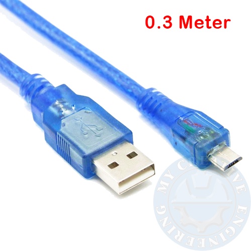 USB Mini Micro Extension Type A B Transparent Blue Printer Cable ...