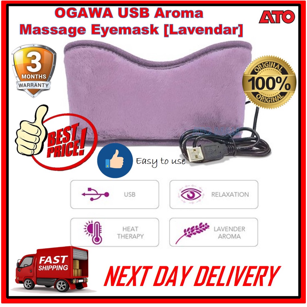 OGAWA USB Aroma Massage Eye Mask [Lavender] | Shopee Malaysia