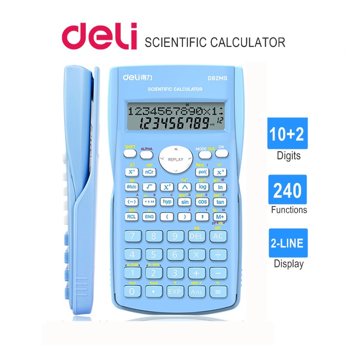 Deli Scientific Calculator Problem-Solving With Slide Cover 240 ...
