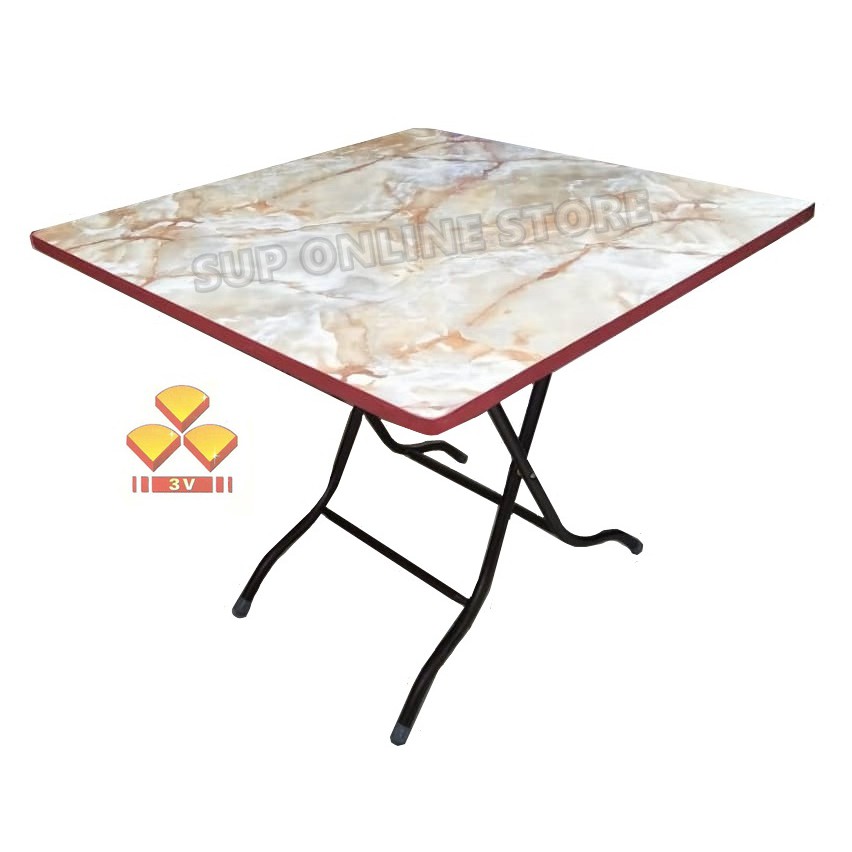 3V Wood Foldable Table 3x3 / Square Wooden Table Top with Folding Table ...