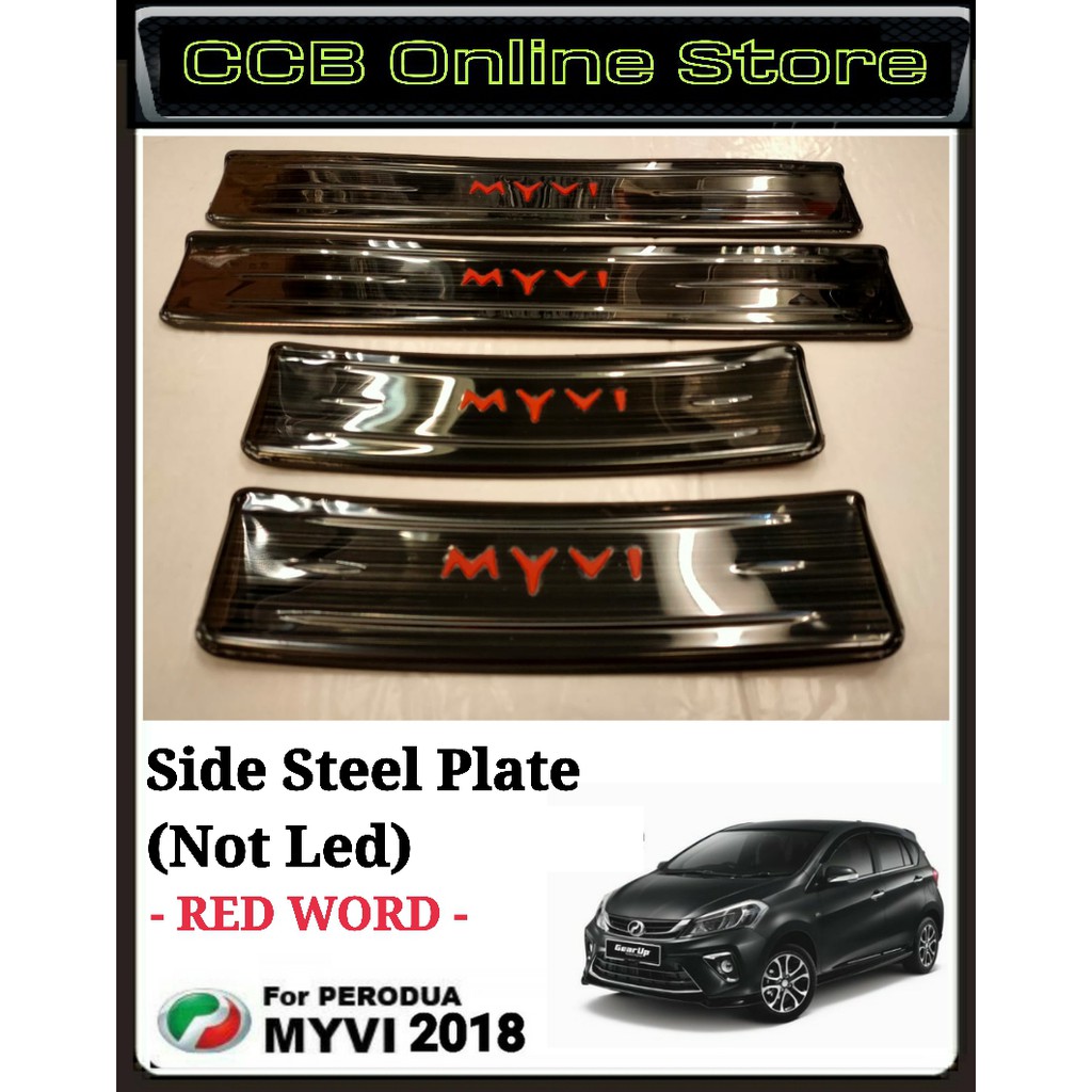 Perodua Myvi 2018 - 2021 Black Color Non Led Door Side Sill Step Plate ...