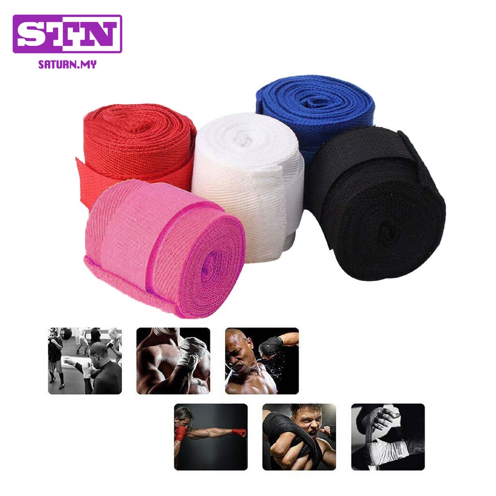 【STN】2PCS Boxing Hand Wrap MMA Bandage Wraps 5M Handwrap Muay Thai Gloves Bandages Kickboxing ...
