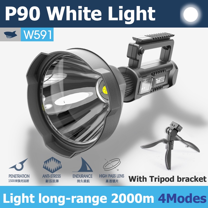 Smilingshark W590 LED Handheld Flashlight Super Bright Torchlight High ...