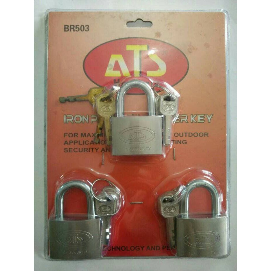 Ats Masterkey Home / Shop Padlock 50mm x 3pcs | Shopee Malaysia