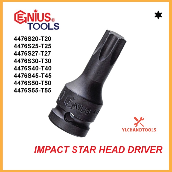 🌈READY STOCK 🌈 '' GENIUS '' IMPACT STAR HEAD DRIVER ( T20,T25,T30,T40 ...