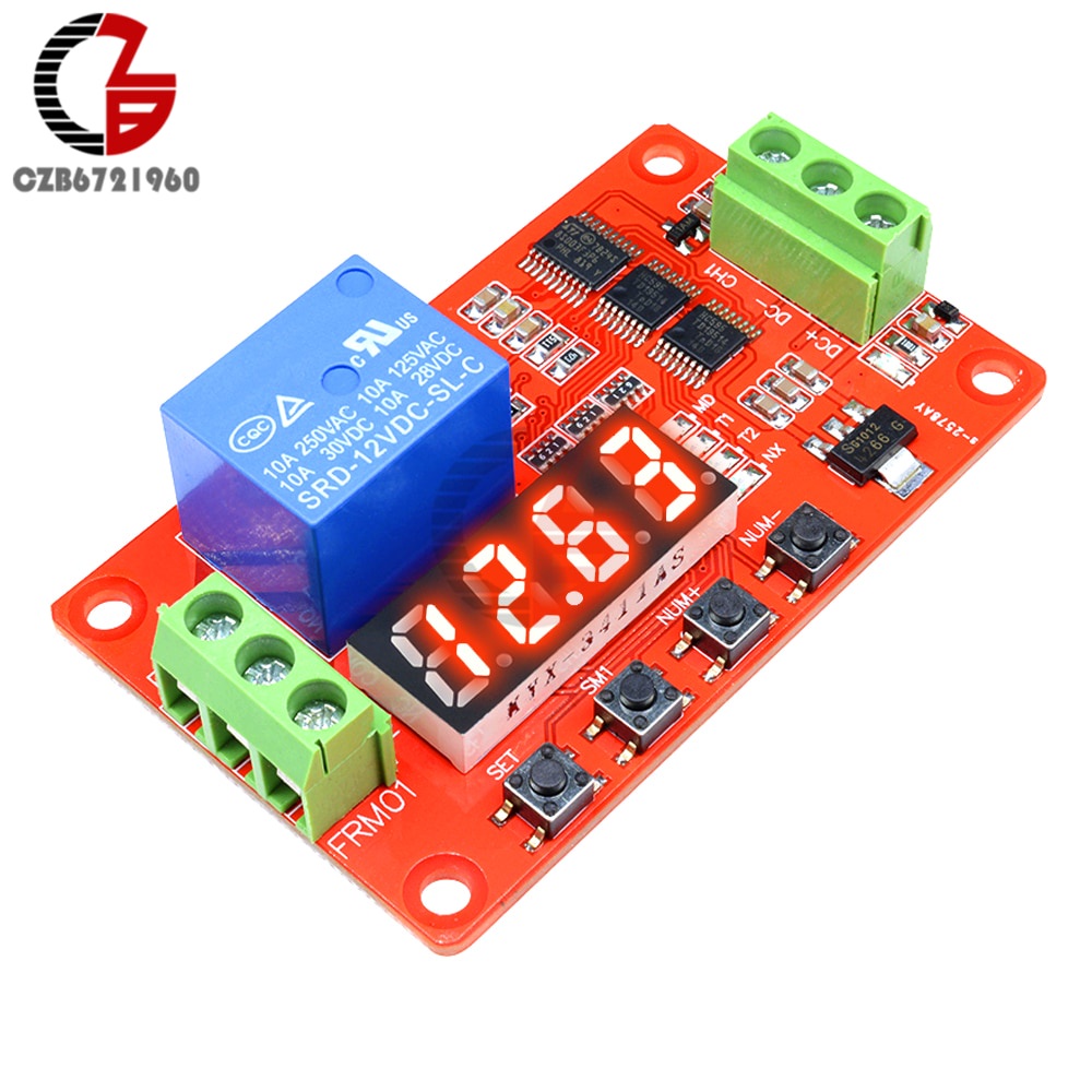 Preorder DC 12V Time Relay Self-lock LED Digital Time Delay Relay PLC ...