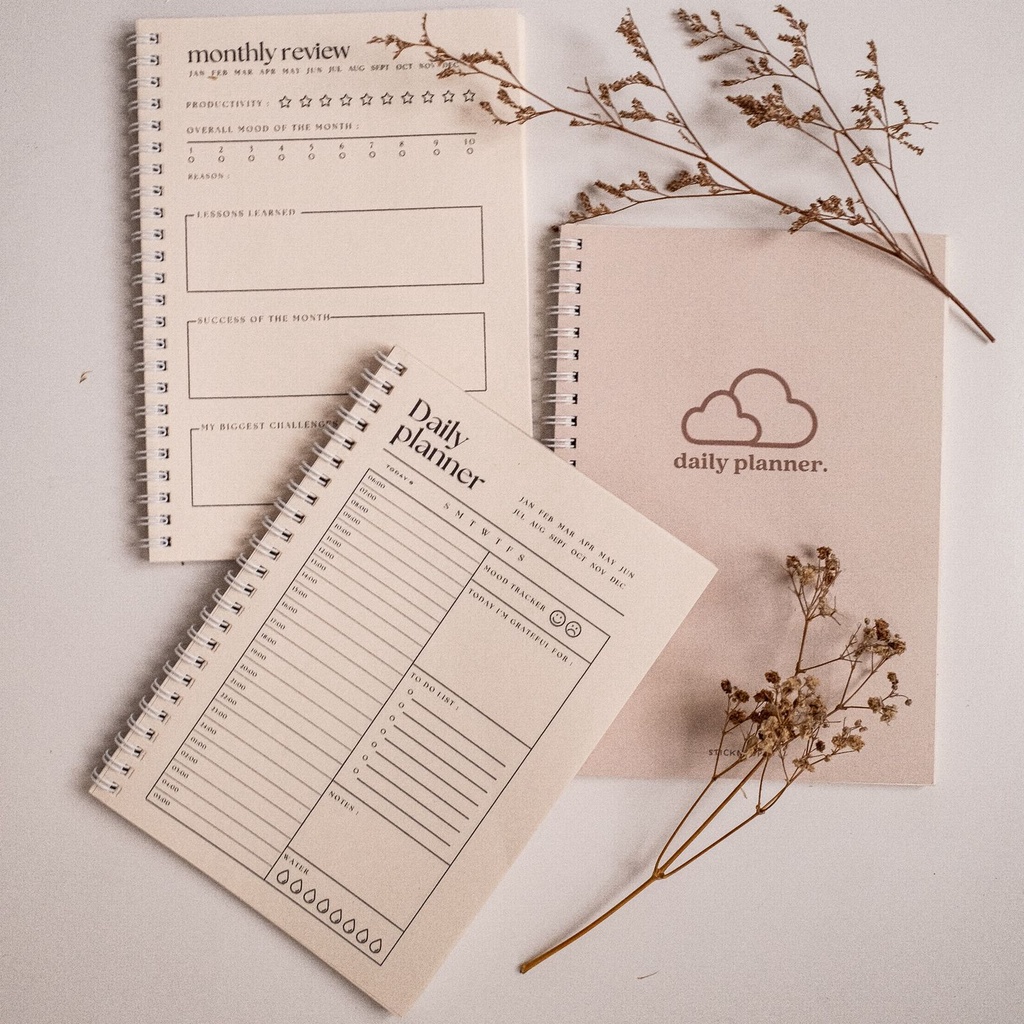 Earth TONE DAILY PLANNER A5 BOOKPAPER (SPIRAL Binding) PLANNER For One ...