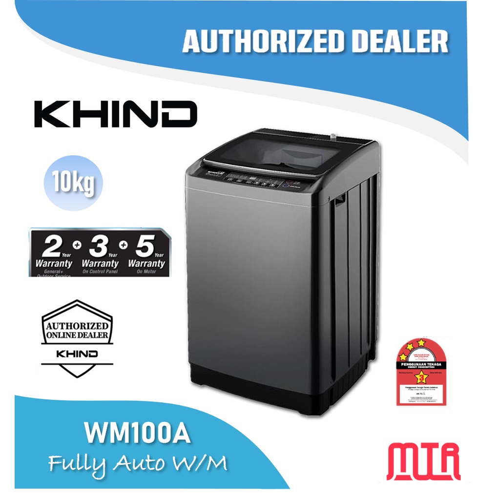 KHIND 10KG FULLY AUTO WASHING MACHINE WM100A / WM1018A / HAIER HWM100 ...