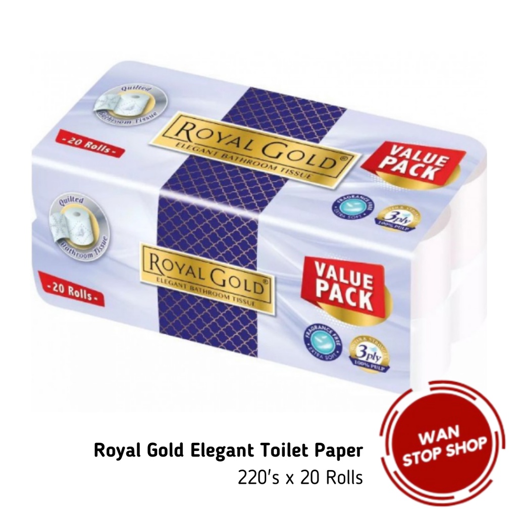 Royal Gold Elegant Tissue Paper Toilet Paper Tissue Bathroom Soft ...