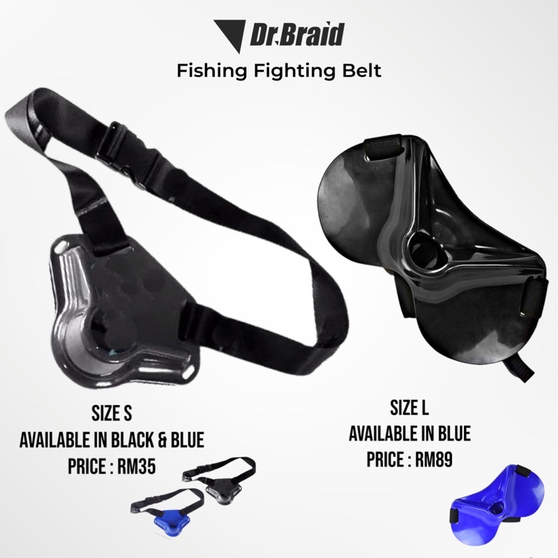 Dr.Braid Fishing Fighting Belt Size S / Size L for Jigging / Popping ...
