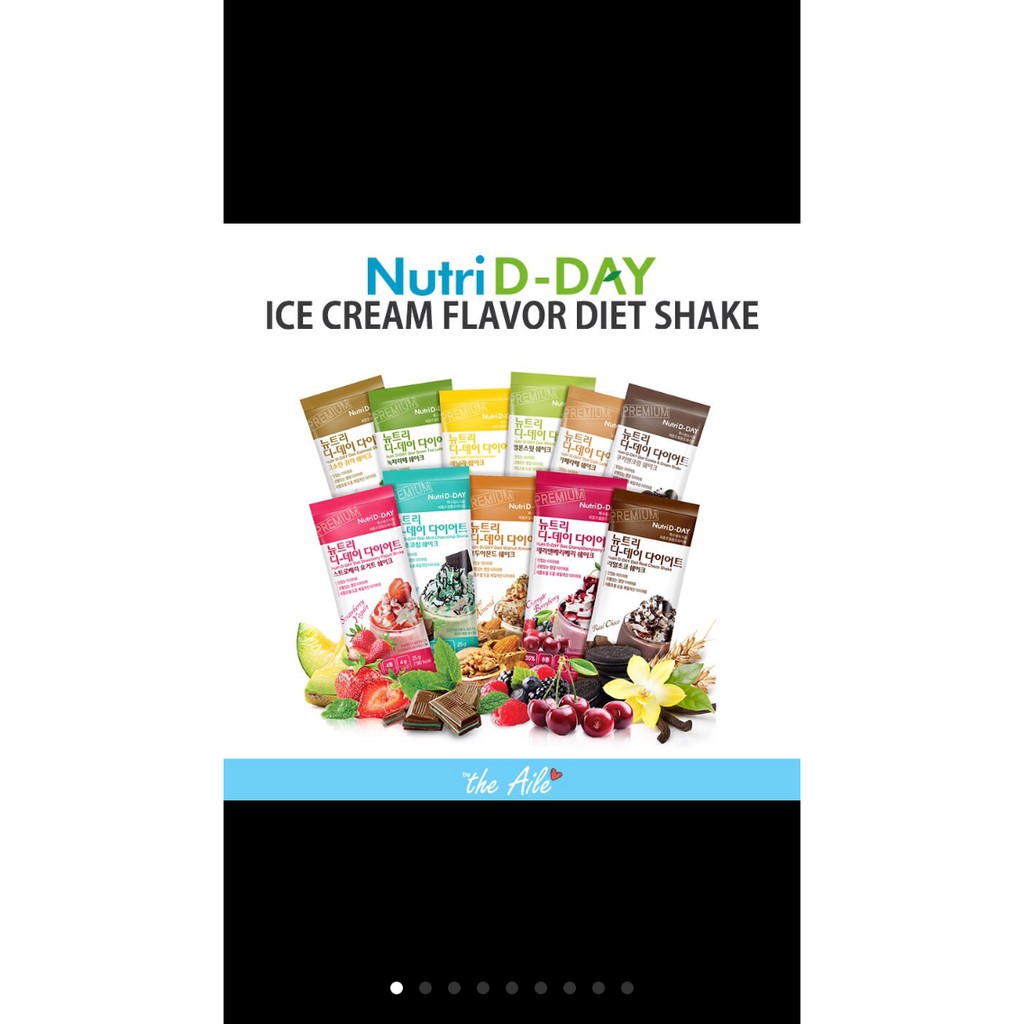 🍒Korea 🍒Nutri D-day 🍦Ice Cream Taste Diet Shake (14 Days) | Shopee Malaysia