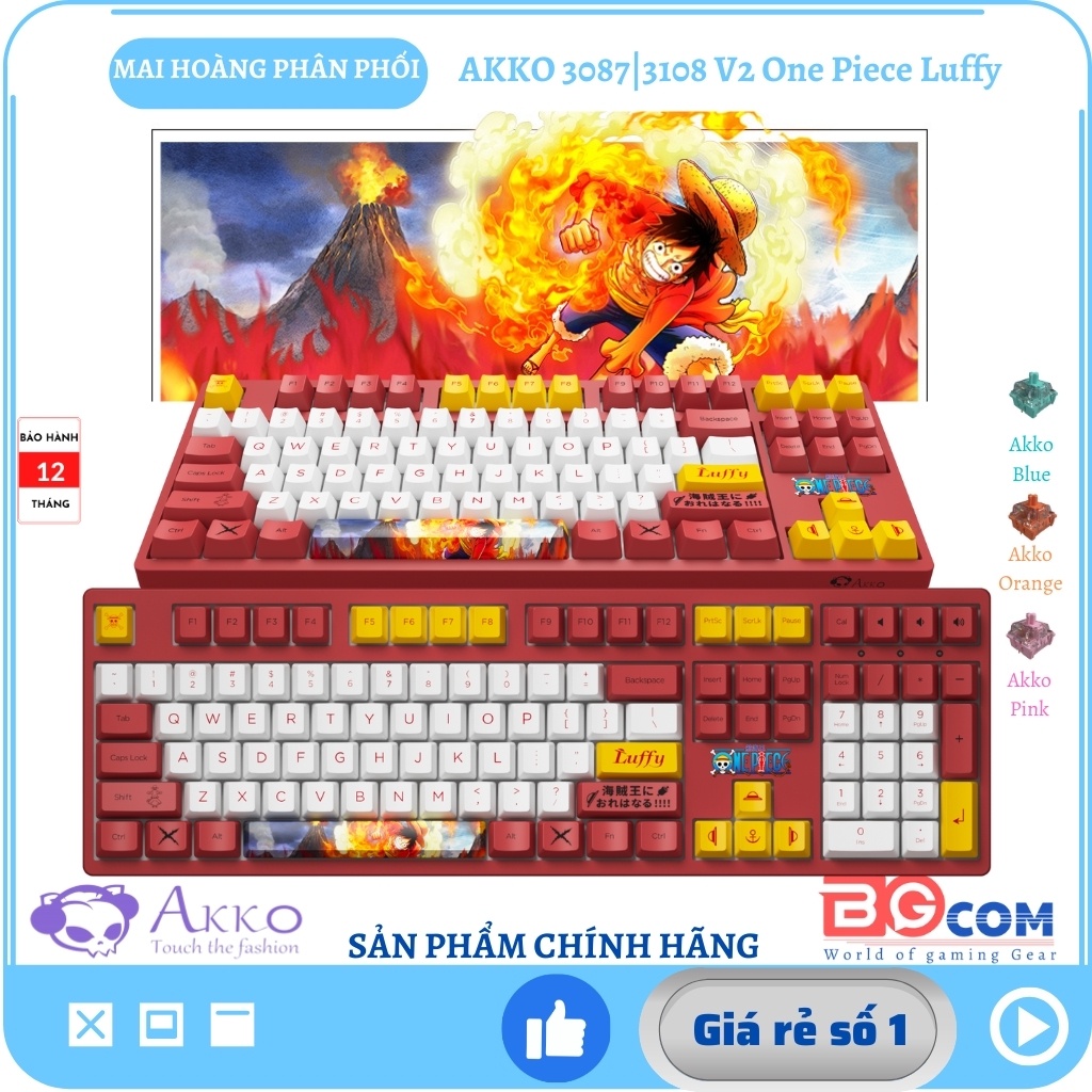 [Genuine] Akko 3087 mechanical keyboard|3108 V2 One Piece Luffy| Akko ...