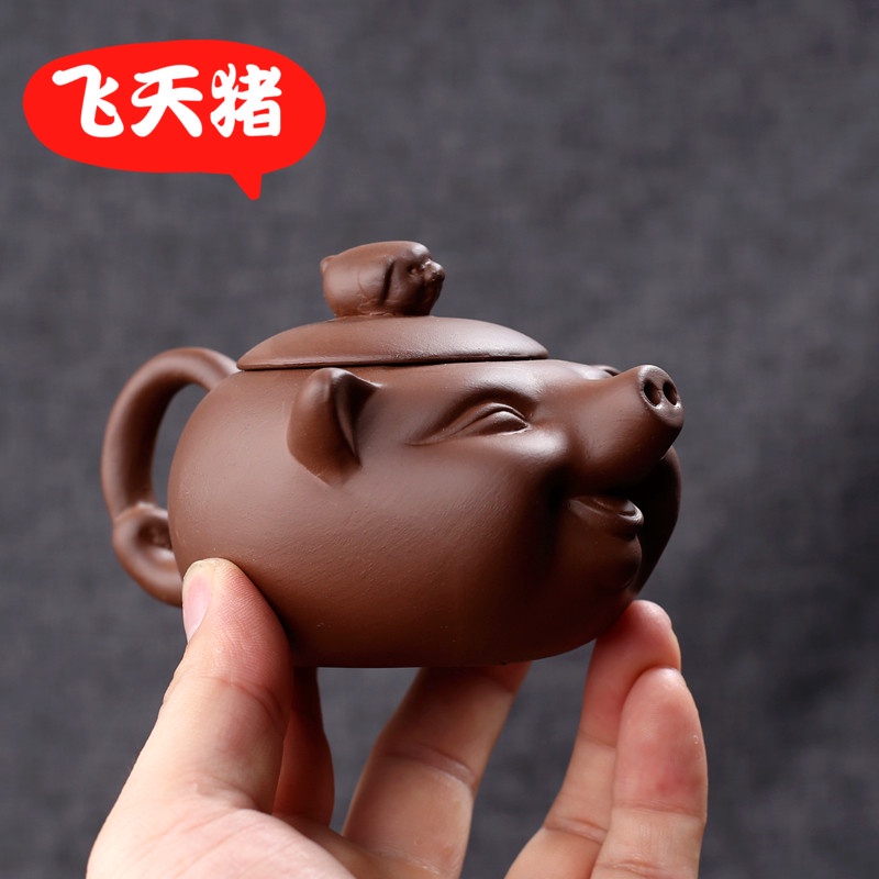 ♀Warisan Periuk Tanah Liat Ungu Asli China, Teko Potong Tiruan Separa ...