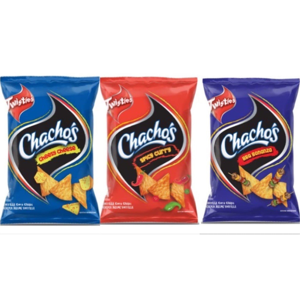 Twisties Chacho's Tortilla Corn Chips ( Cheesy Cheese / Spicy Curry ...