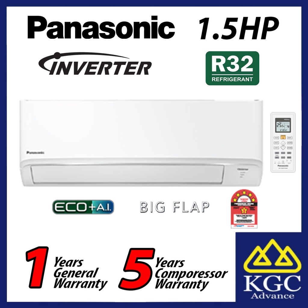 Panasonic R32 Inverter Air Conditioner (1.5HP) CS-PU12WKH/CU-PU12WKH ...