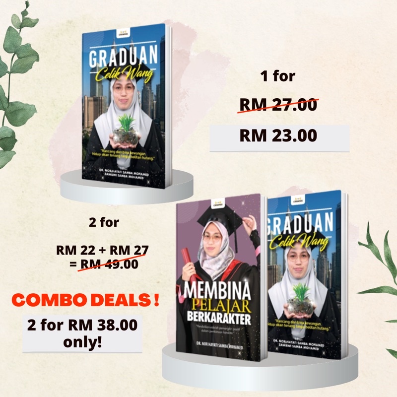 promo harga penulis ️ BUKU GRADUAN CELIK WANG (COMBO DEAL WITH BUKU ...