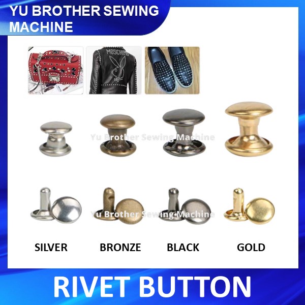 🔥New Arrival🔥 Rivet Button 100sets 6mm 8mm 10mm Flat Double Cap Rivet ...