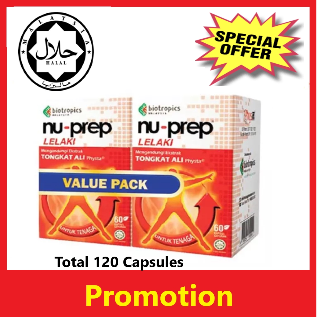 Nu-prep Lelaki 60 Capsules x 2 ( Total 120 Capsules) | Shopee Malaysia