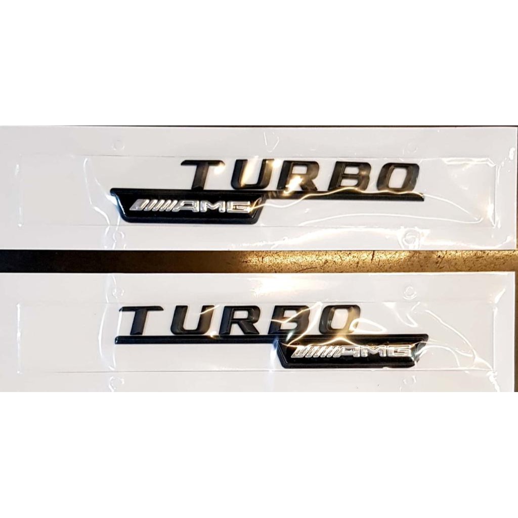 [READY STOCK !!!] Mercedes Turbo AMG Emblem Logo Matt Black | Shopee ...